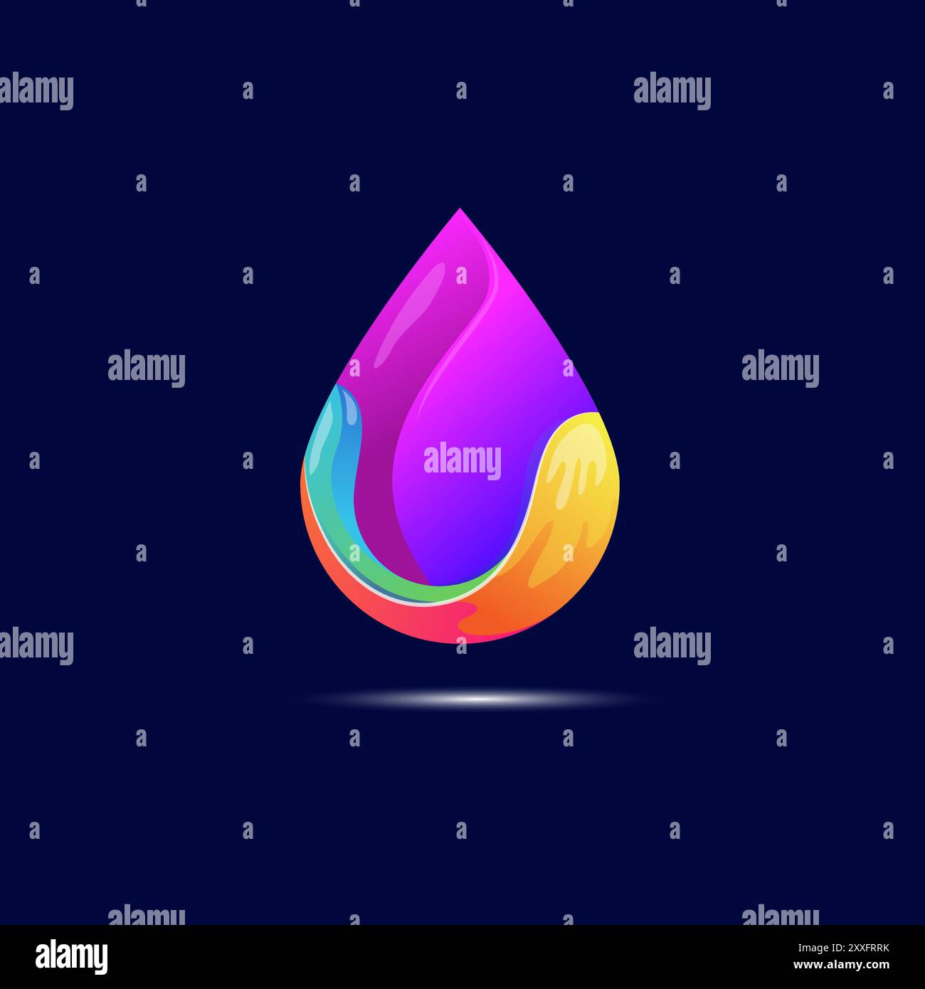Colorful Water Drop Logo Design Vector Stock Vector Image & Art - Alamy