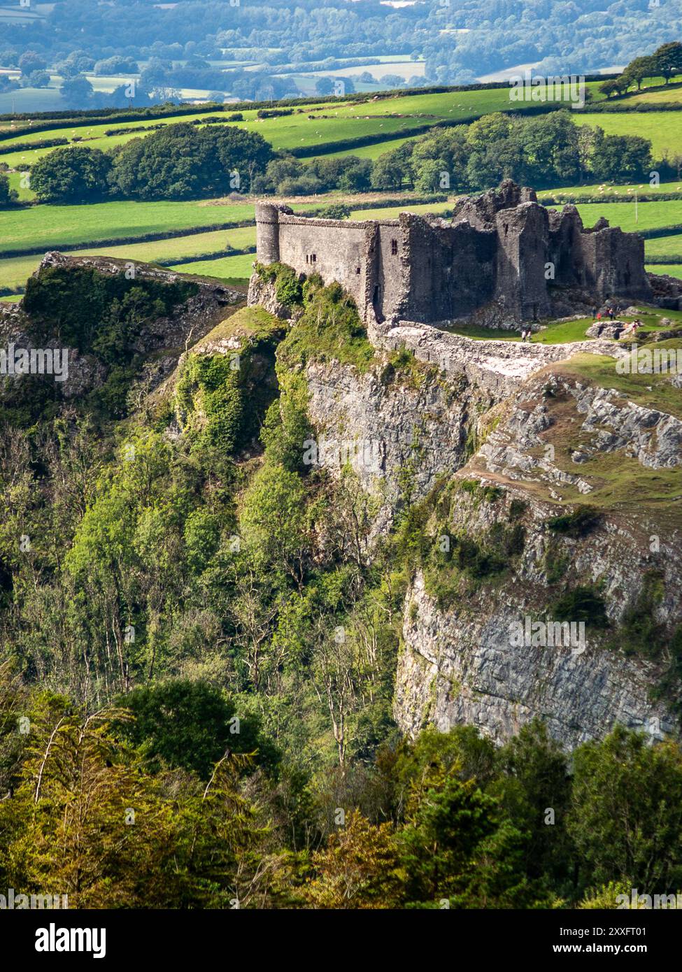 Carreg Cennen Castle in Brecon Beacons National Park, South Wales. UK ...