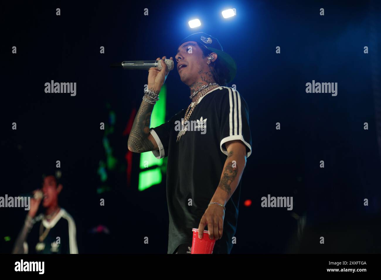 Mexico City, Mexico. 23rd Aug, 2024. Mexican singer Natanael Cano ...