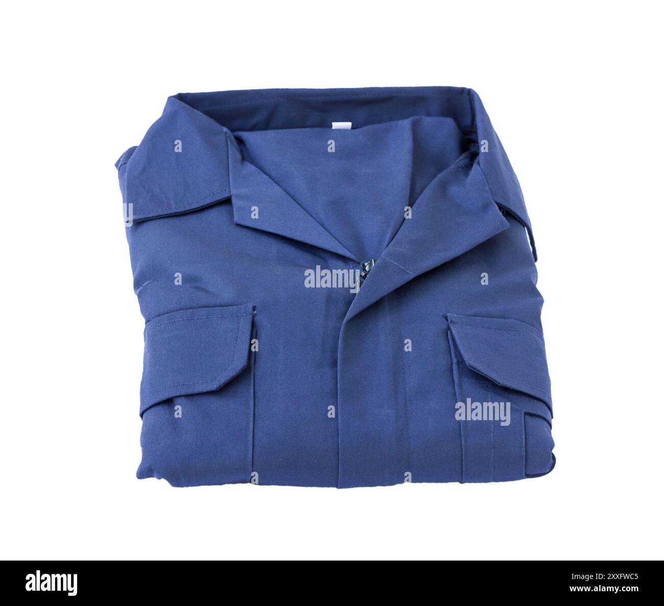 Accessories of welder, Blue coveralls isolated on white background ...