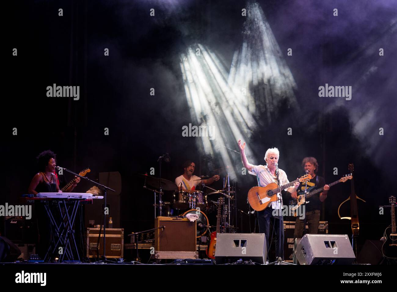Seville, Spain, Aug 13, 2021, Energetic live performance by Spanish ...