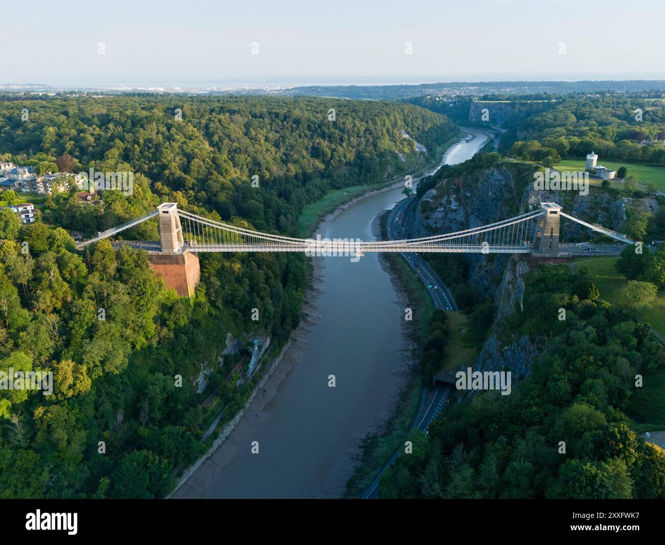 Aerial drone view suspension bridge hi-res stock photography and images ...