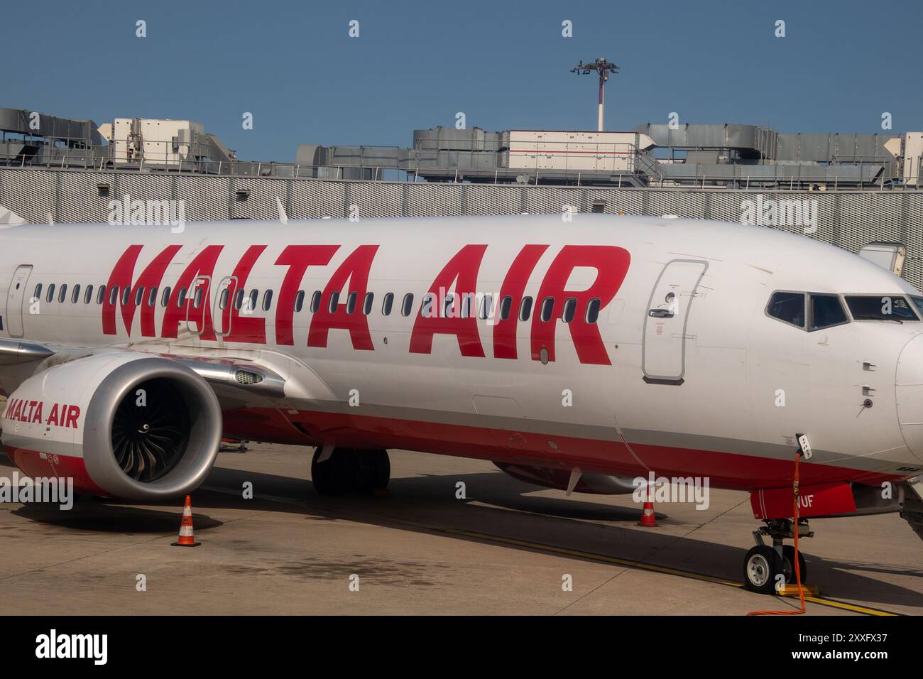 Malta Air plane on the tarmac at Marseille Provence airport Stock Photo ...