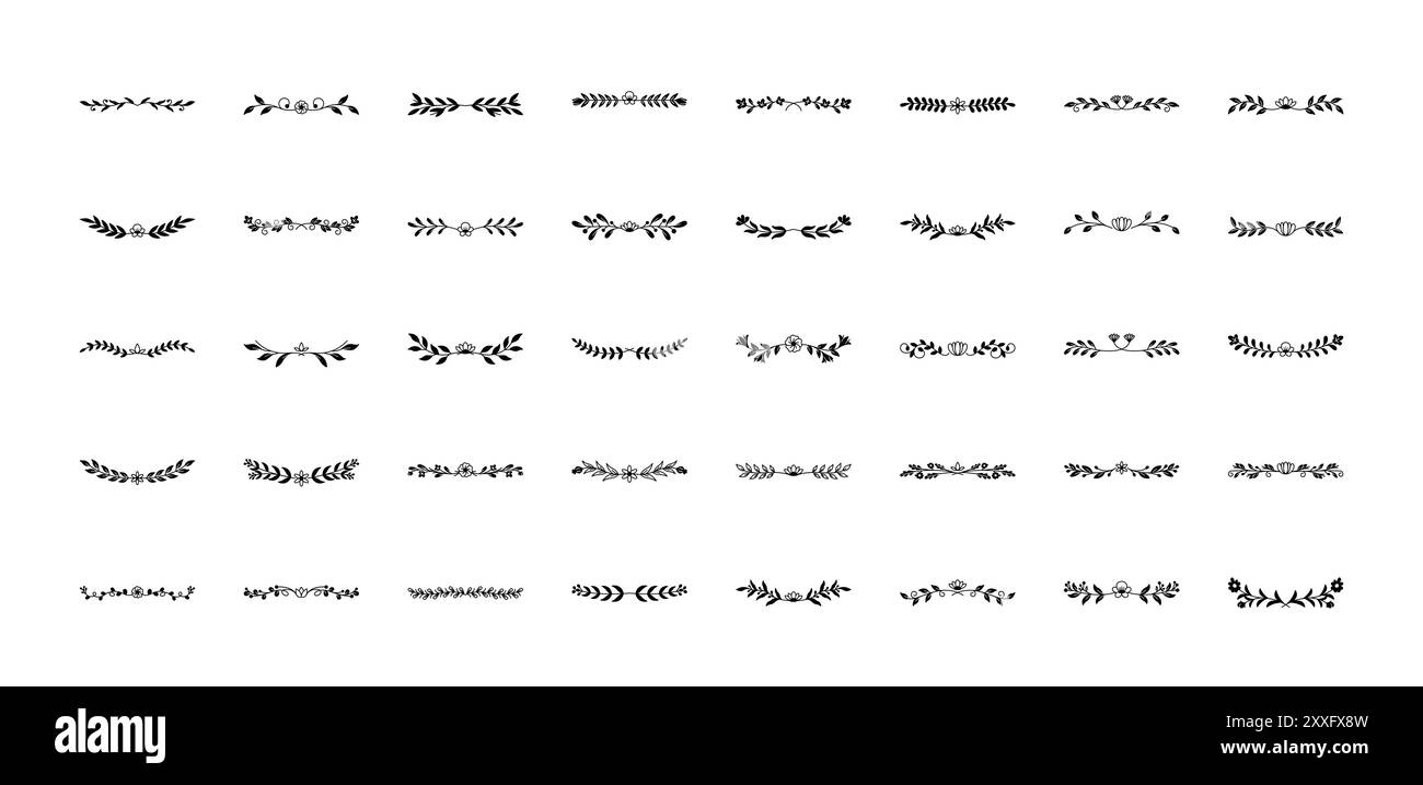 Aesthetic floral decorative divider element, Text separator decorative ...