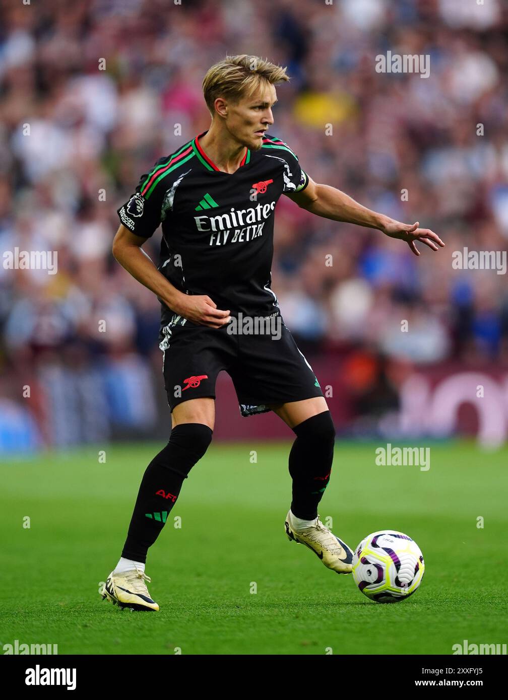 Arsenal's Martin Odegaard during the Premier League match at Villa Park ...