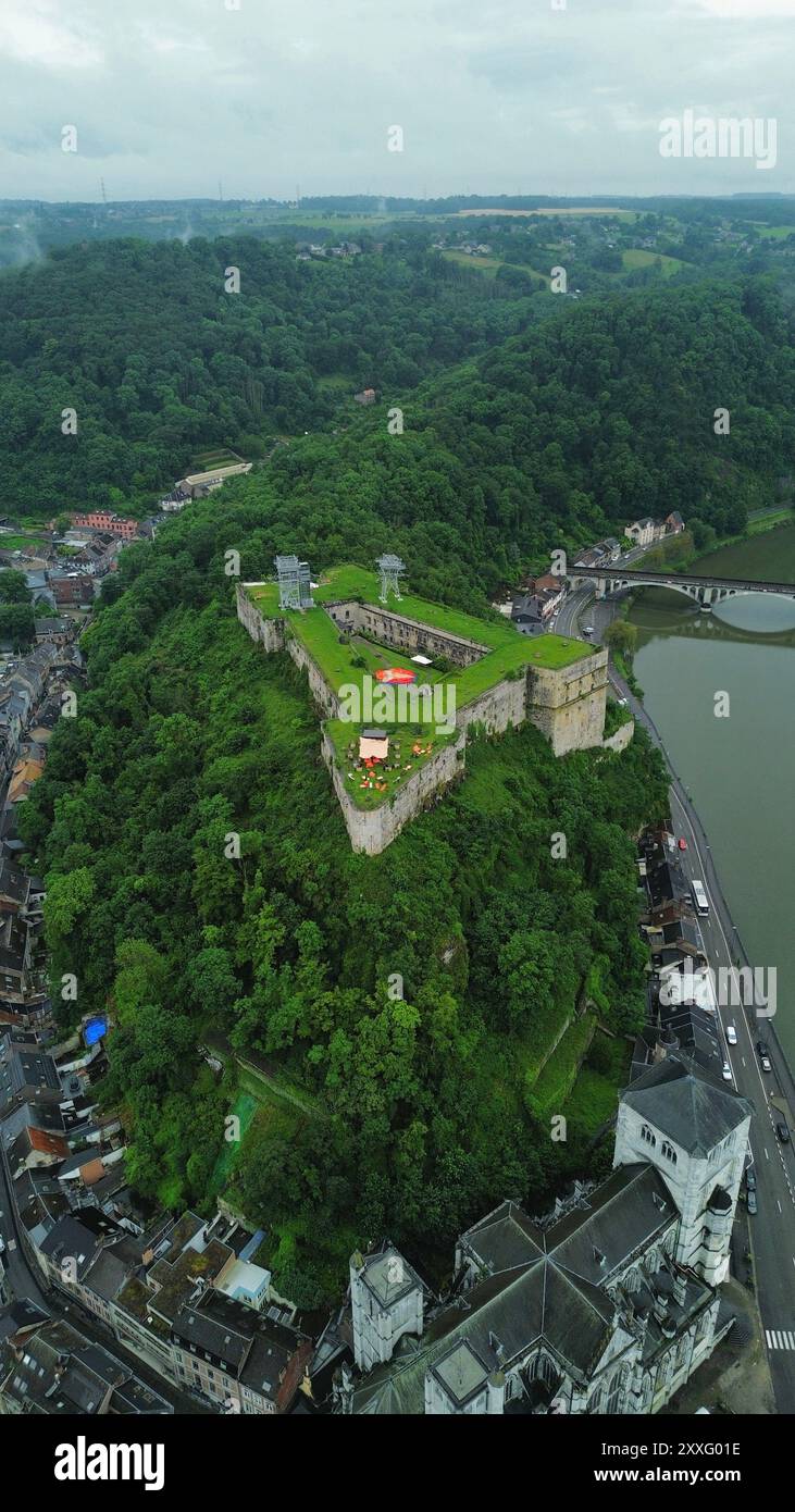 drone photo Huy fort Belgium europe Stock Photo - Alamy