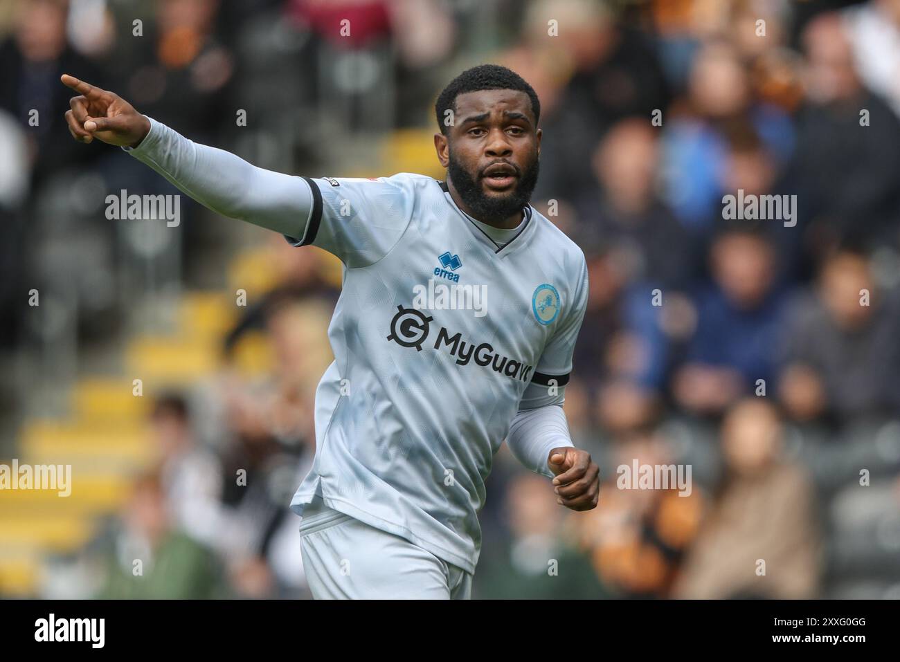Japhet Tanganga of Millwall gives his team instructions during the Sky ...