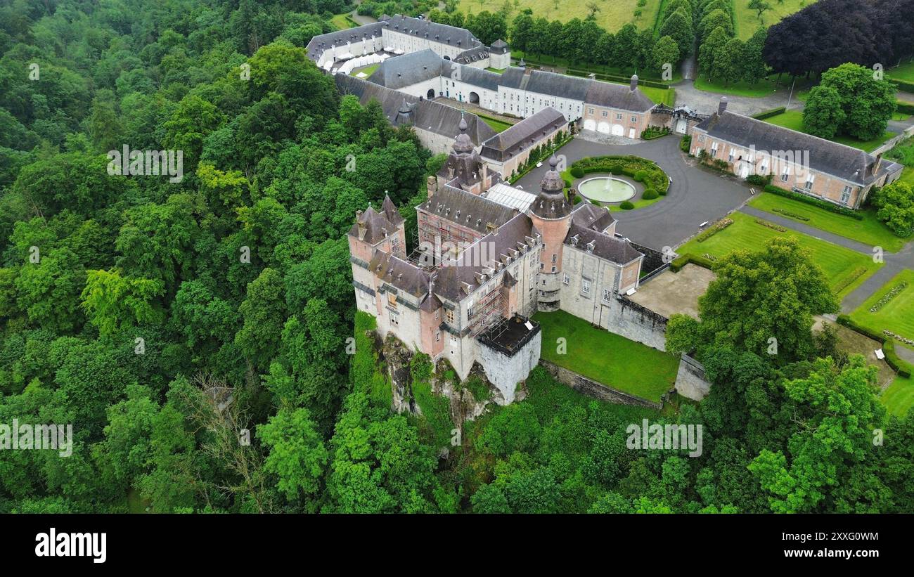 drone photo Modave castle Belgium europe Stock Photo - Alamy