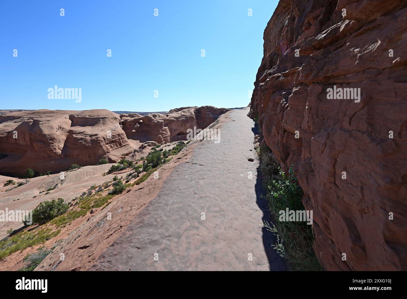 Exposed section of Delicate Arch Trail in Arches National Park, Utah in ...