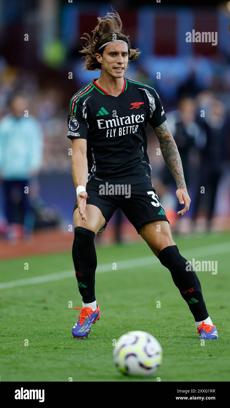 Arsenal's Riccardo Calafiori during the Premier League match at Villa ...