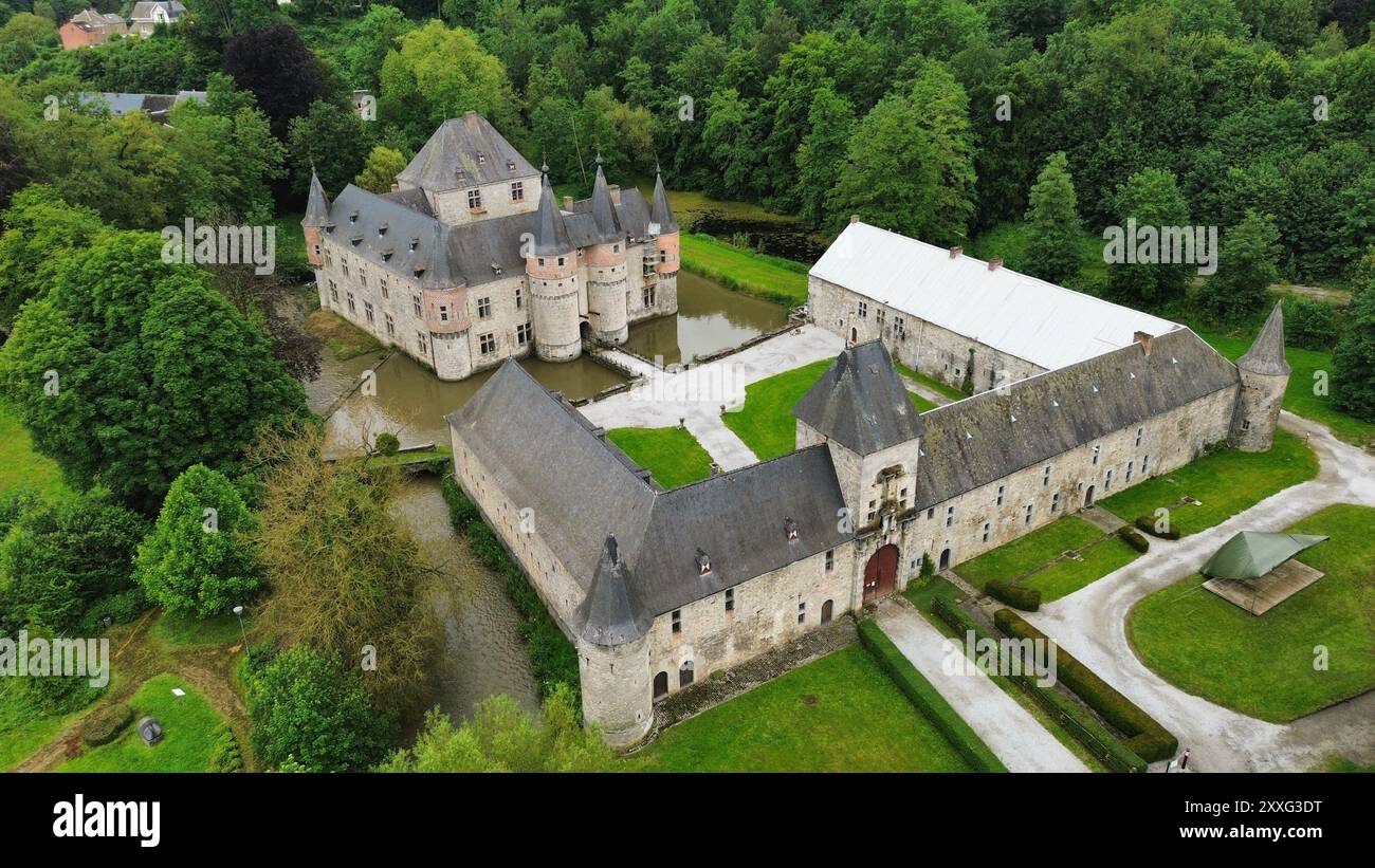 Drone photo spontin castle hi-res stock photography and images - Alamy