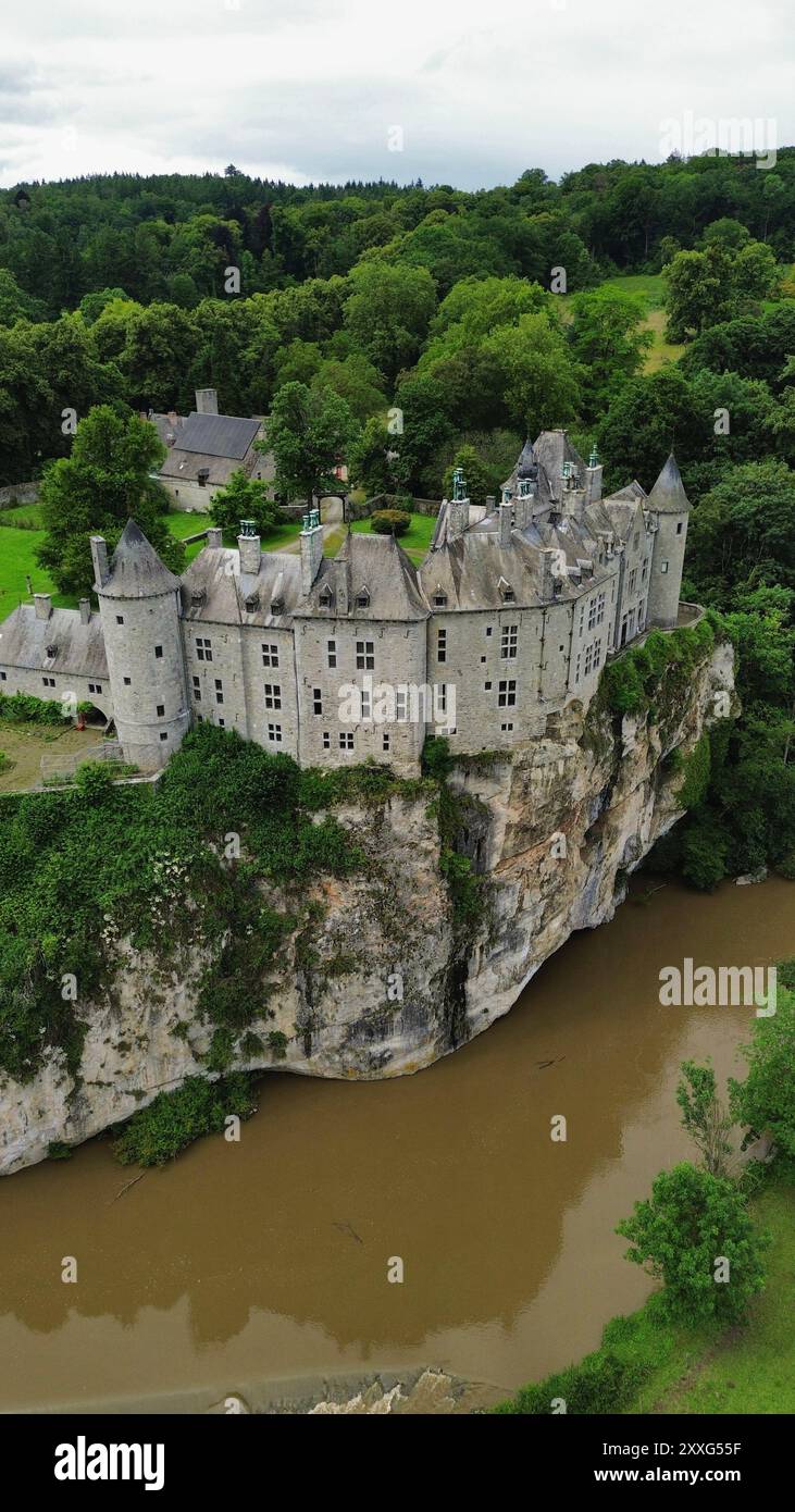 drone photo Walzin castle Belgium europe Stock Photo - Alamy
