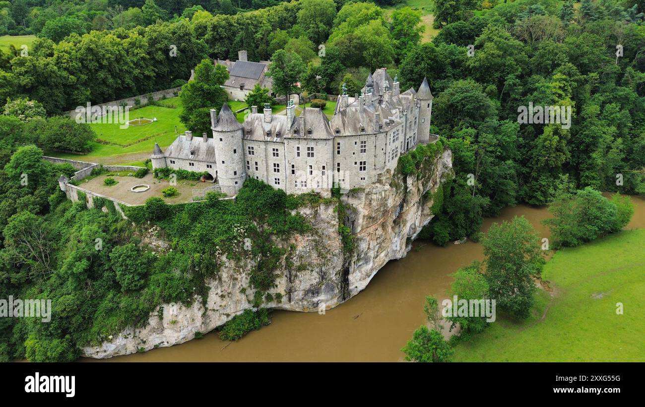 drone photo Walzin castle Belgium europe Stock Photo - Alamy