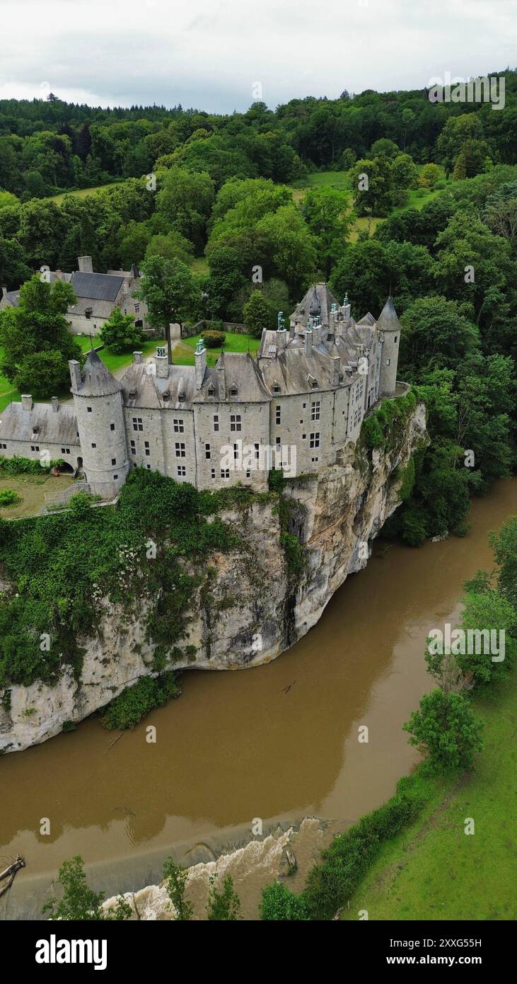 drone photo Walzin castle Belgium europe Stock Photo - Alamy