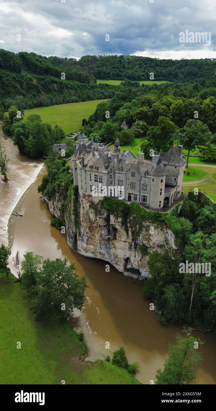 Drone Photo Walzin Castle Belgium Europe Stock Photo Alamy