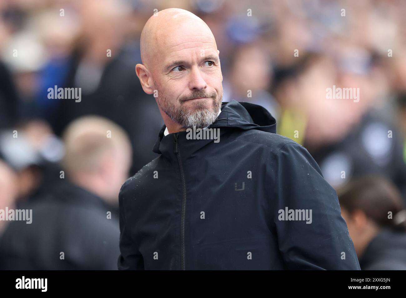 Erik ten Hag on the touchline as Manager for Manchester United FC at ...