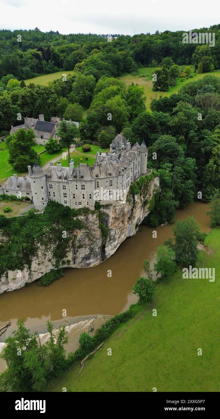 drone photo Walzin castle Belgium europe Stock Photo - Alamy