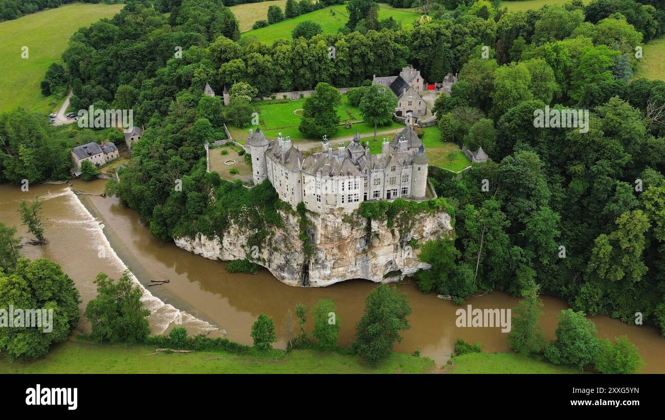 drone photo Walzin castle Belgium europe Stock Photo - Alamy