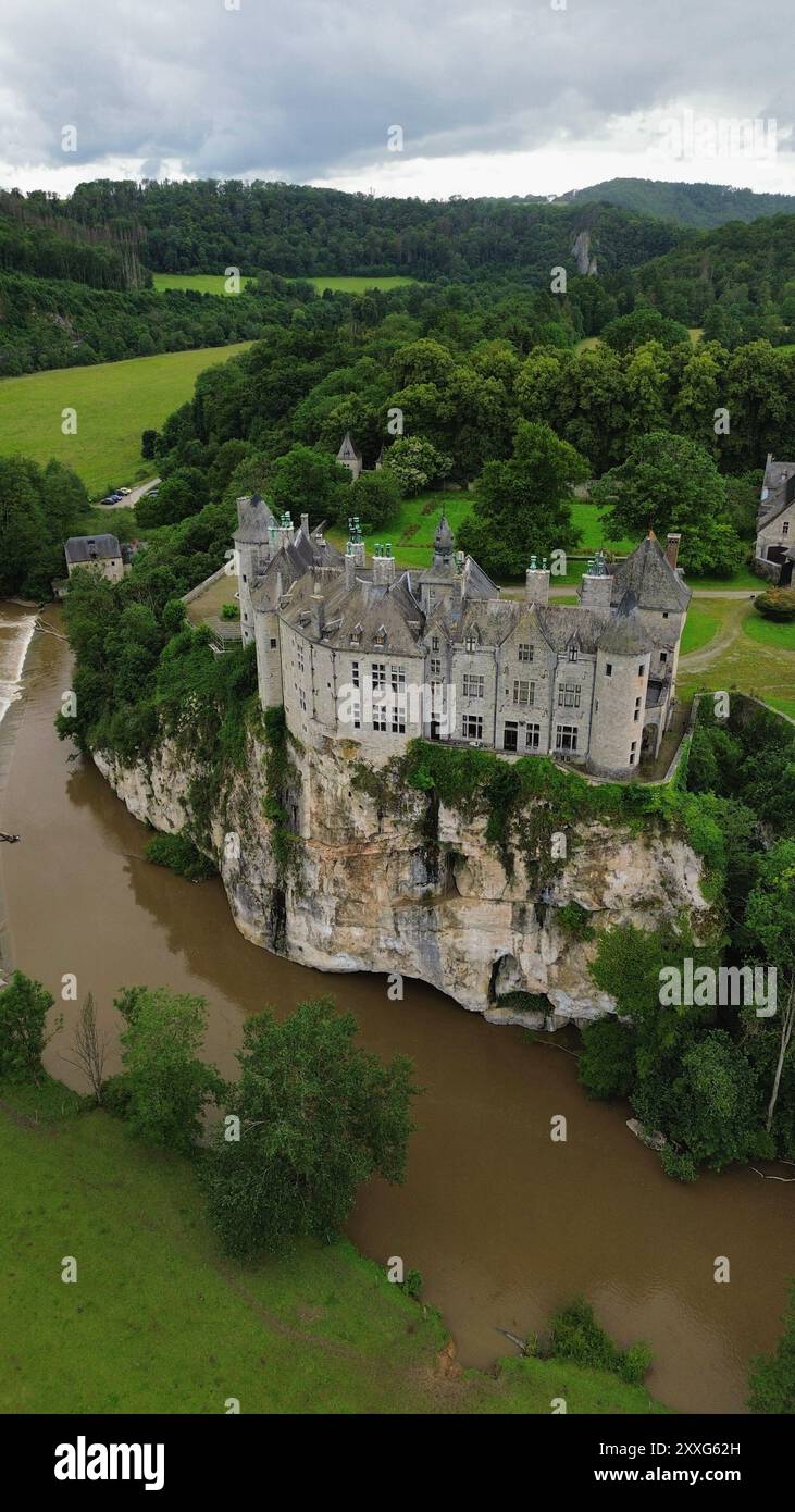 drone photo Walzin castle Belgium europe Stock Photo - Alamy
