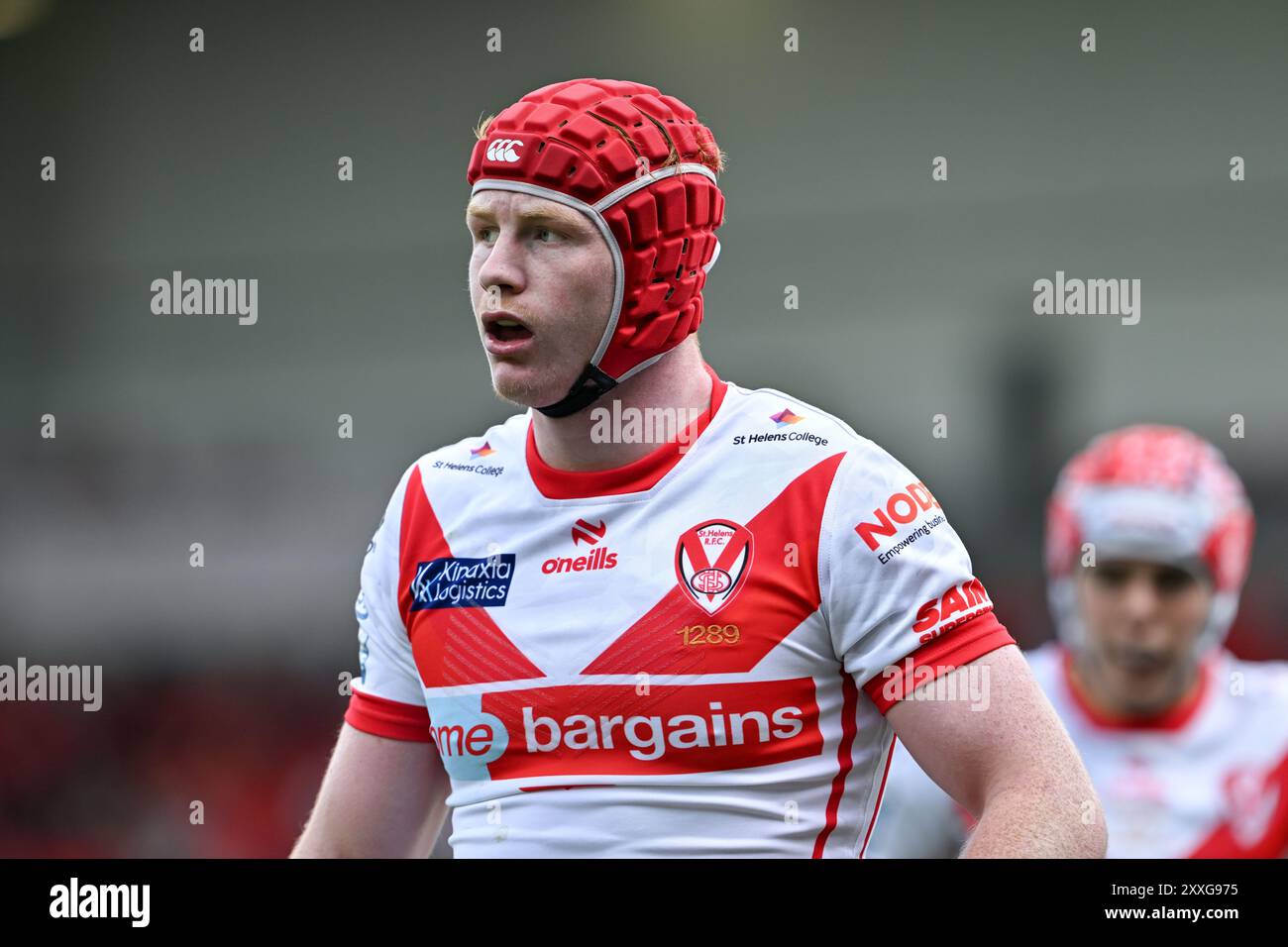 Harry Robertson of St. Helens during the Betfred Super League Round 23 ...