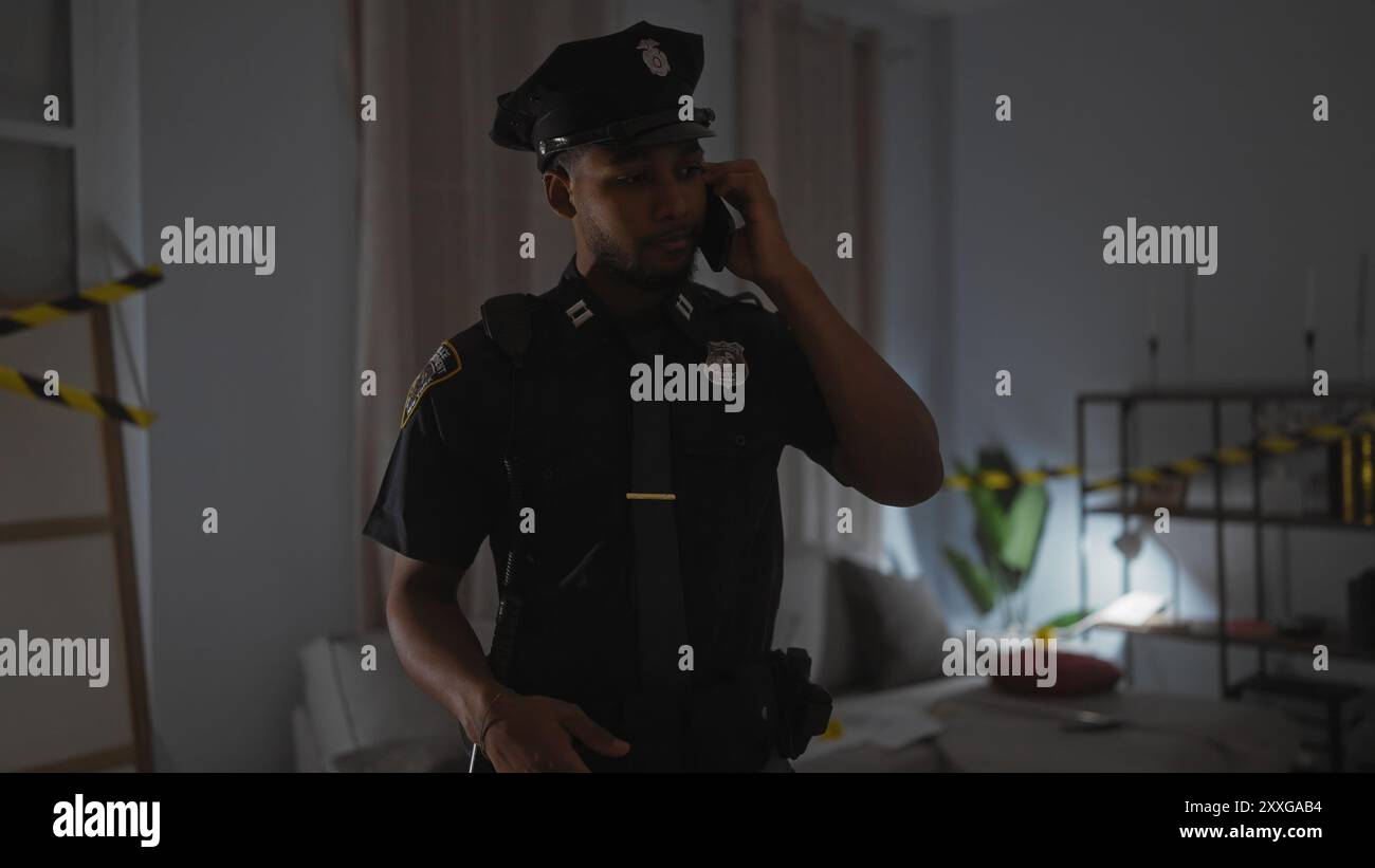 African american detective talking on hi-res stock photography and ...