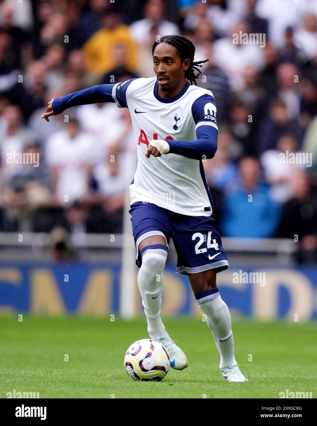Tottenham Hotspur's Djed Spence during the Premier League match at the ...