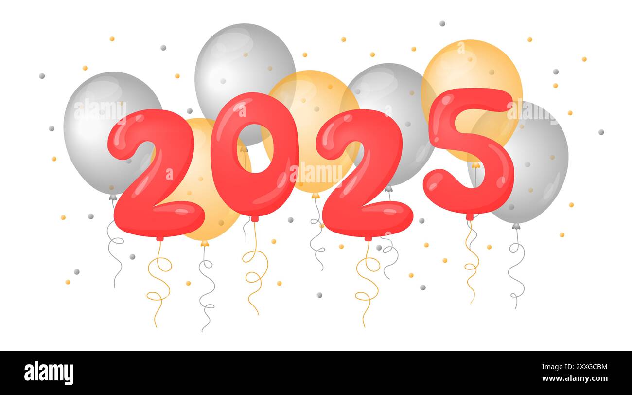 2025 inflatable golden numbers hi-res stock photography and images - Alamy
