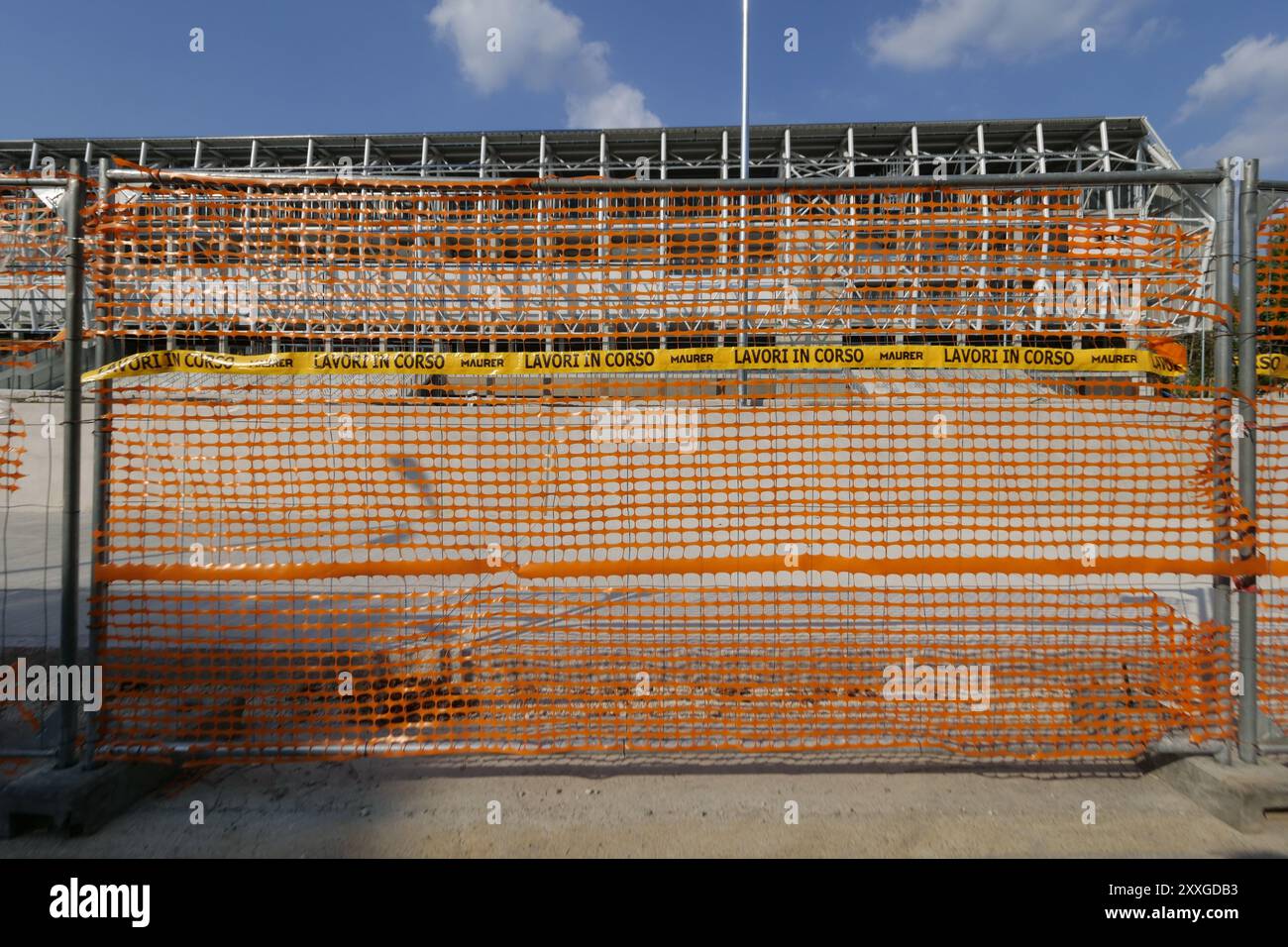 The renovation works at the Gweiss stadium in Bergamo continue at a ...