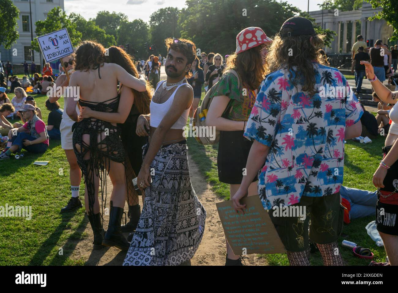 Marchers gather at Hyde Park Corner for Trans+ Pride rally advocating ...