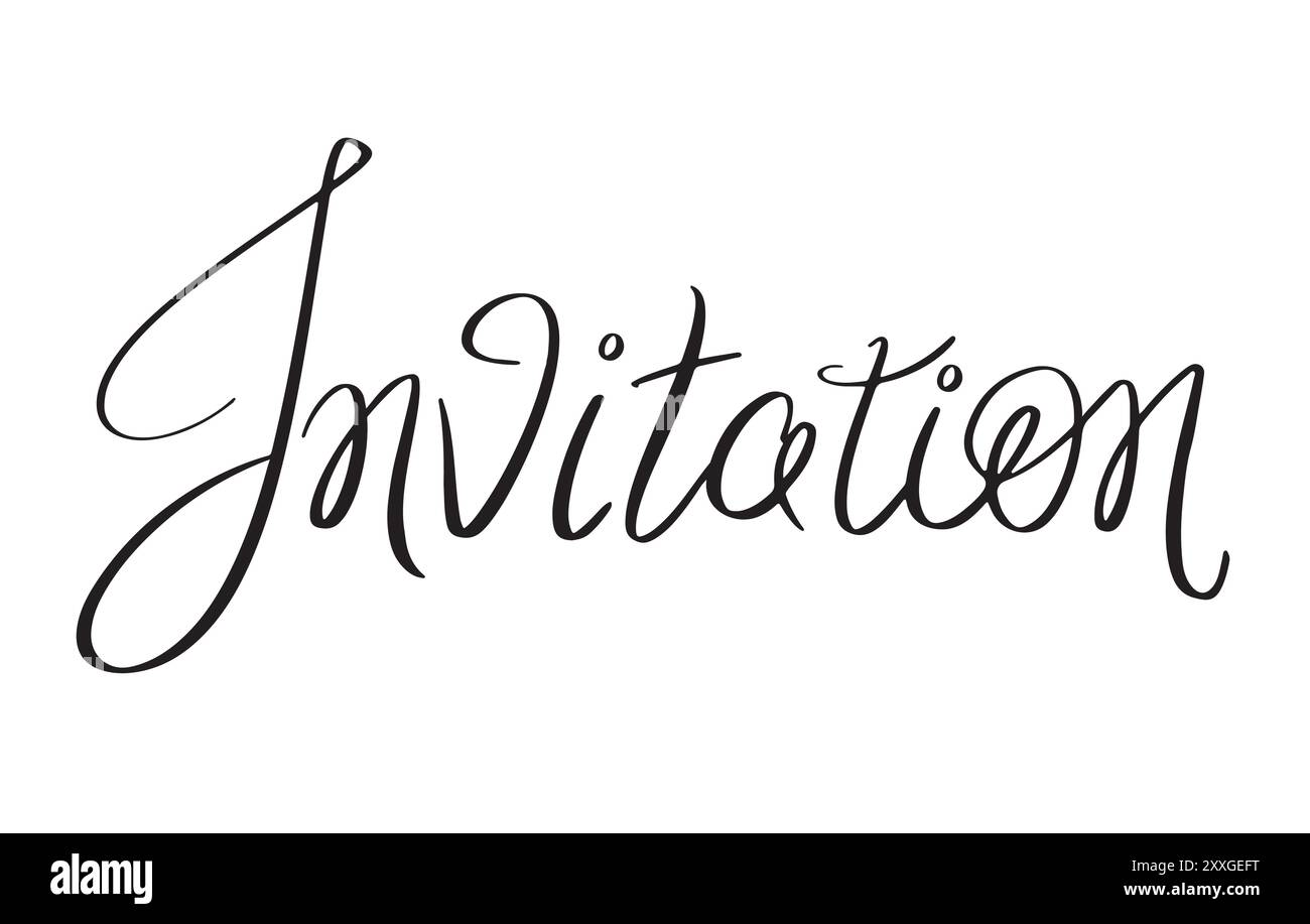 Cursive invitation hi-res stock photography and images - Alamy