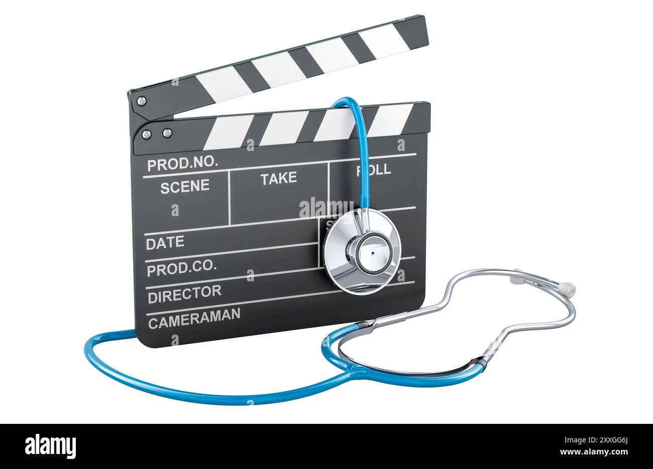 Stethoscope with clapperboard. Medical Education Documentary Film ...