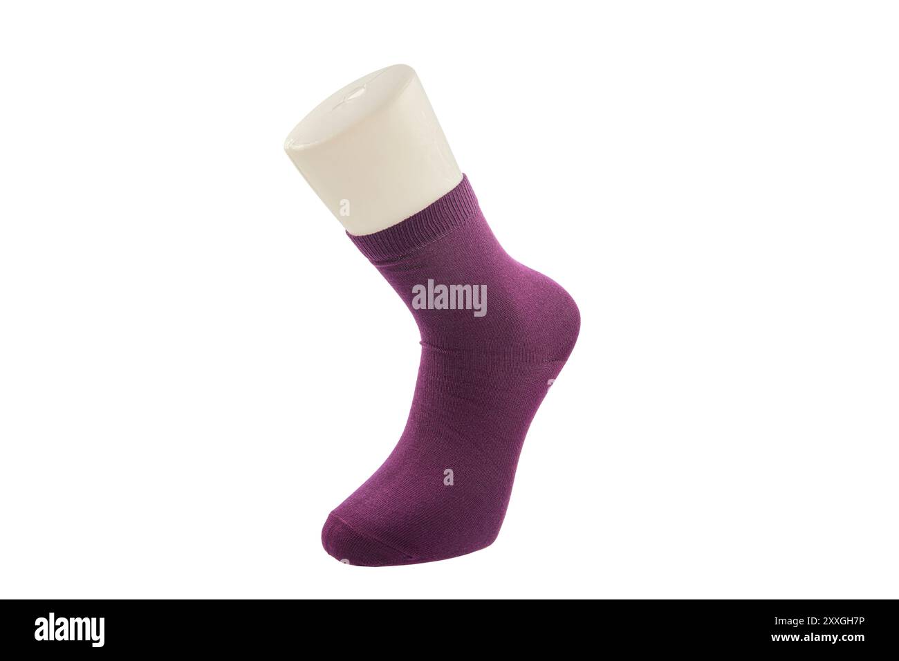 Multi-colored socks on a white background. View from above. Socks are ...