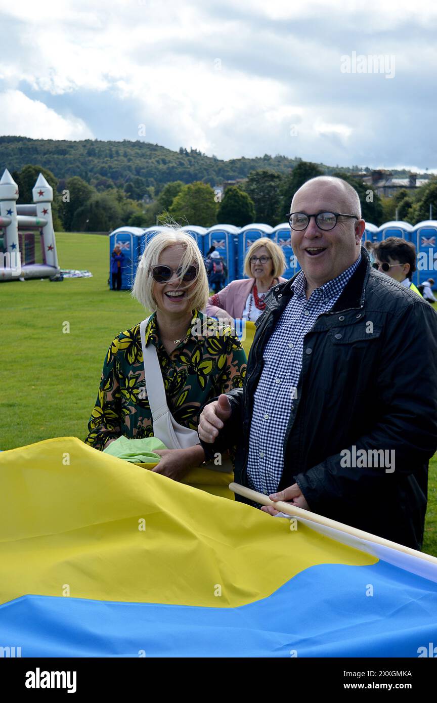Ukrainian Independence Day celebrations in Perth, Scotland Stock Photo ...