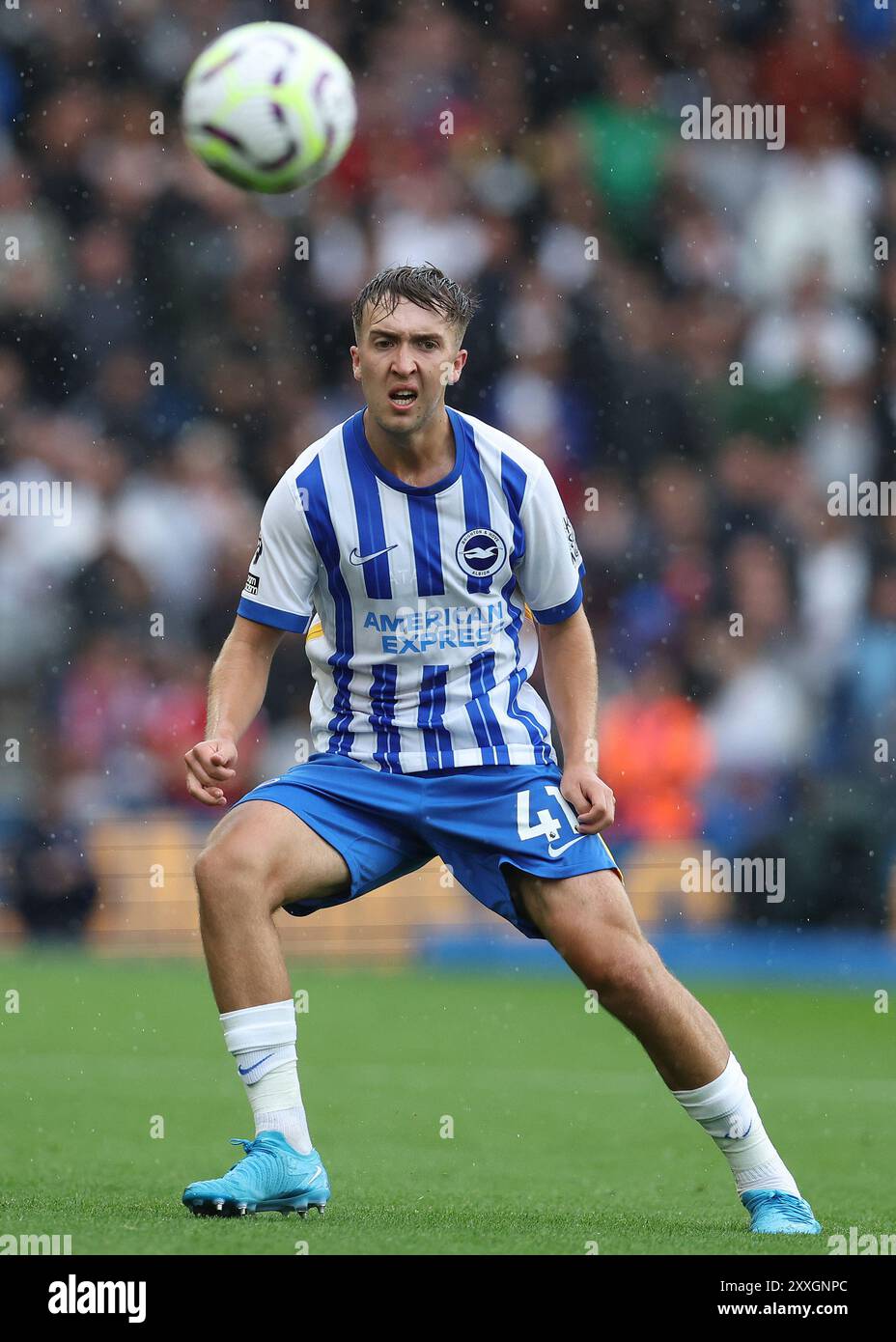 Brighton and Hove, UK. 24th Aug, 2024. Brighton's Jack Hinshelwood ...
