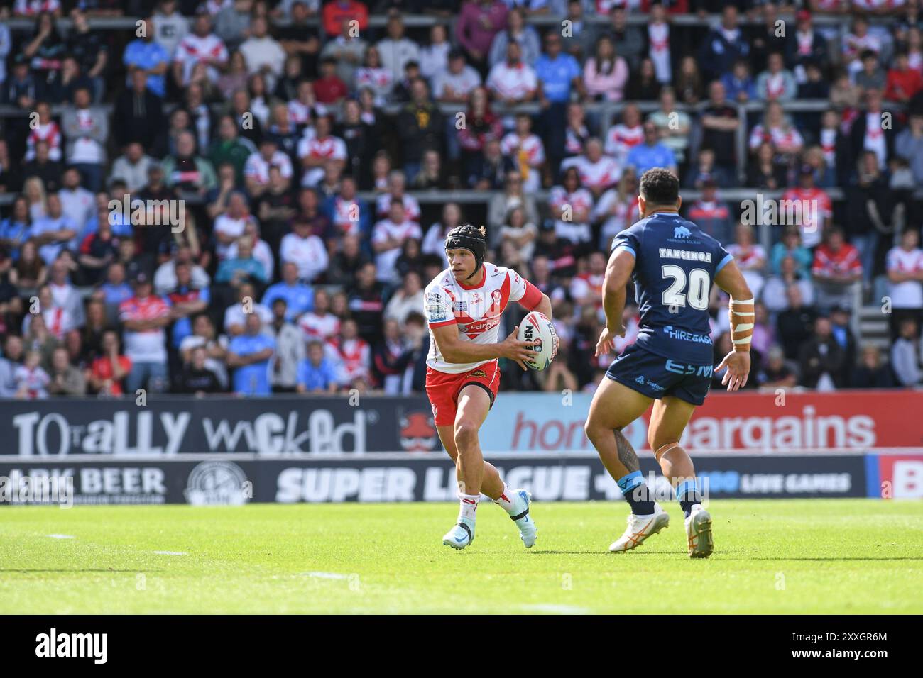 St. Helens, England - 24th August 2024 - Jonny Lomax of St Helens in action. Rugby League ...
