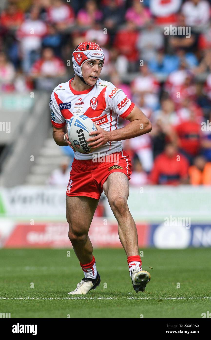 St. Helens, England - 24th August 2024 -George Whitby of St Helens ...