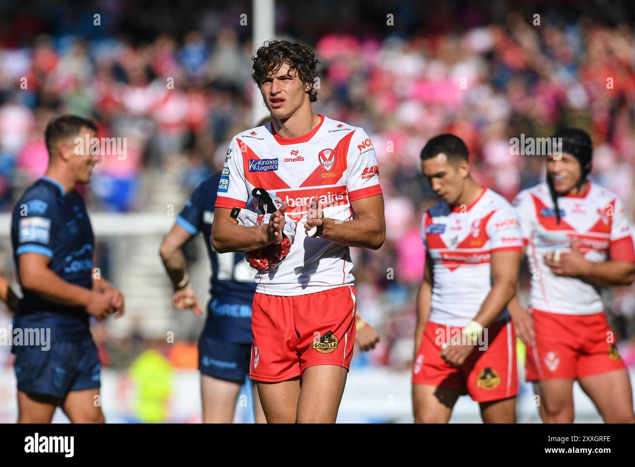 St. Helens, England - 24th August 2024 - Harry Robertson of St Helens ...