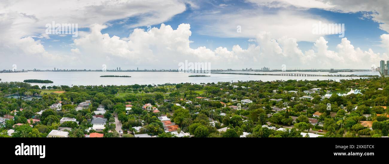 Morningside Miami residential neighborhood adjacent to Biscayne Bay ...
