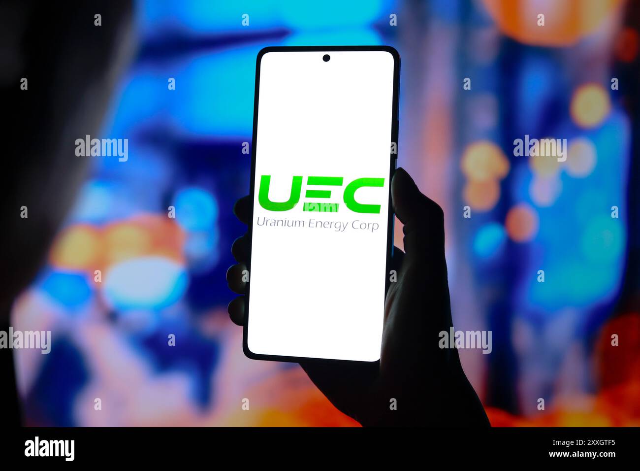 In this photo illustration, the Uranium Energy Corporation (UEC) logo ...