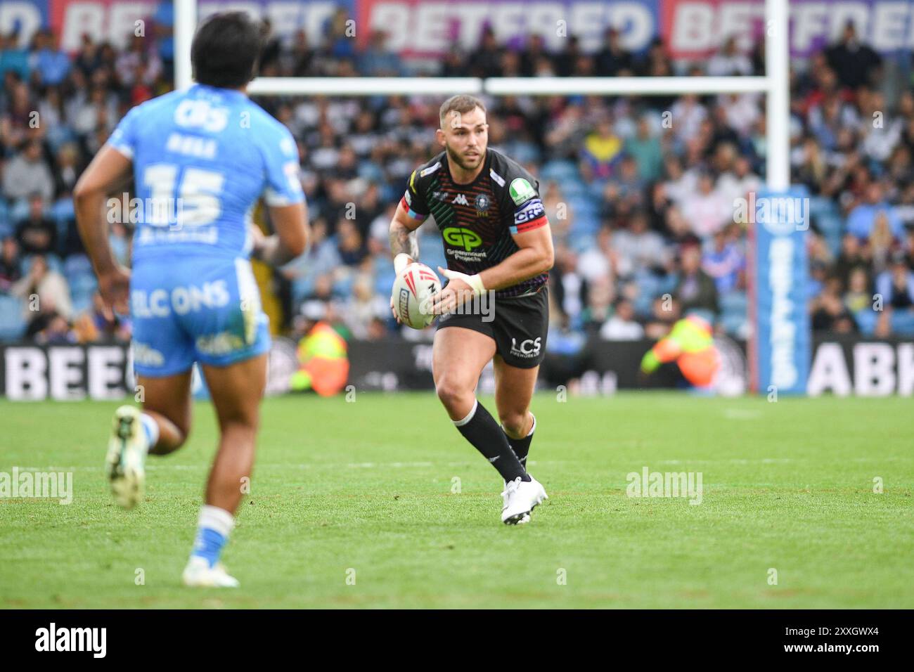 Leeds, England - 17th August 2024 - Kaide Ellis of Wigan Warriors in ...