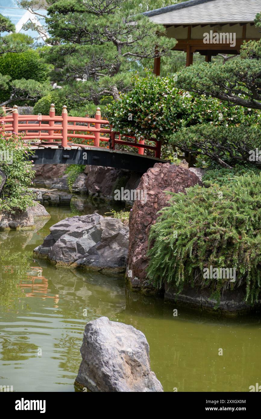 Landscape urban design, public city park in Japan style with stones ...