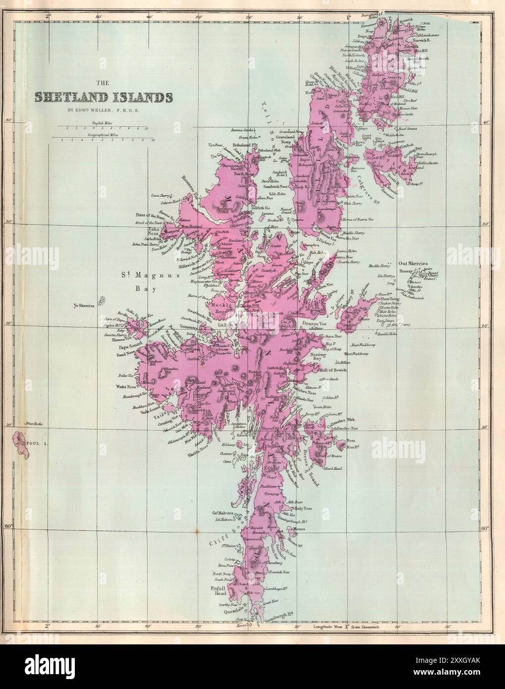 Map of shetland hi-res stock photography and images - Alamy