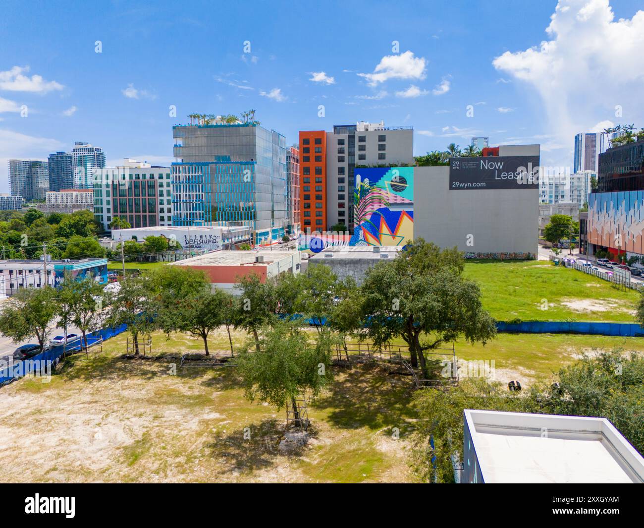 Miami, FL, USA - August 22, 2024: 27 28 29 Wyn rental apartments in ...