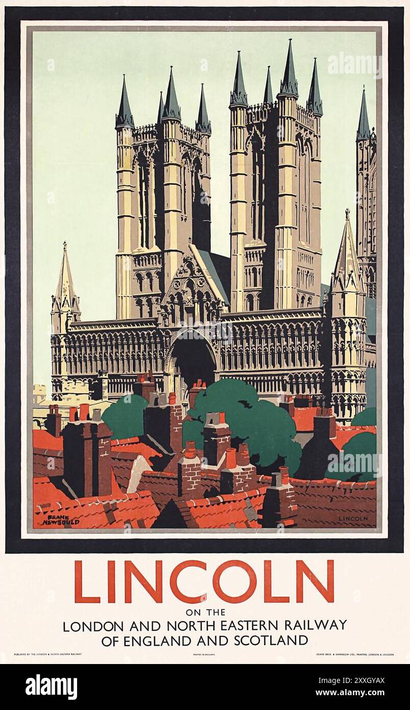 Vintage English Travel Poster. Lincoln on the London and North Easter ...