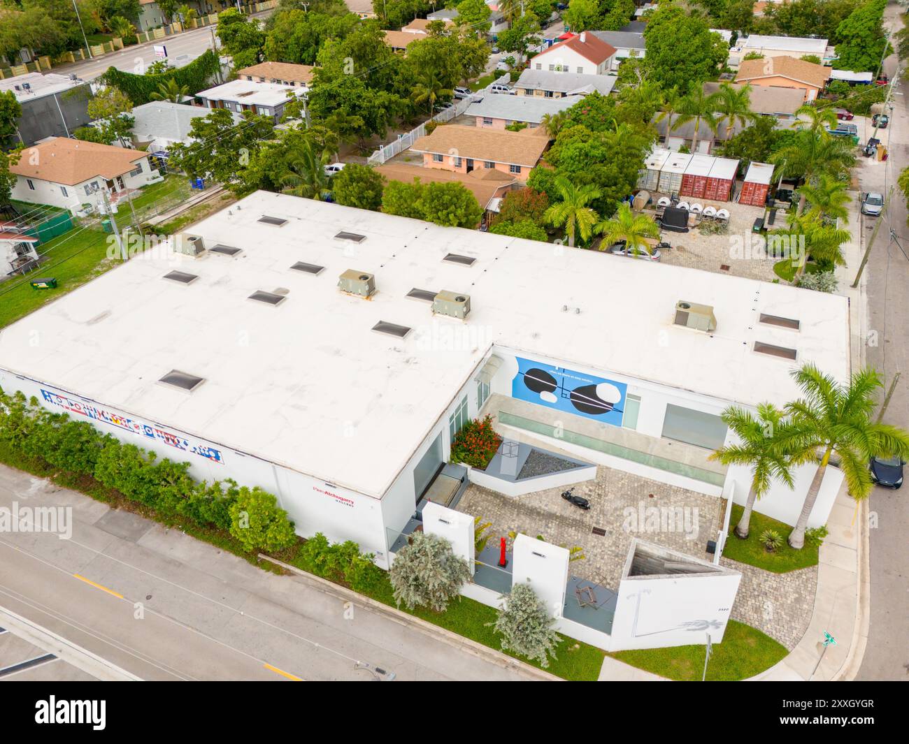 Miami, FL, USA - August 22, 2024: Aerial photo Piero Atchugarry Gallery ...