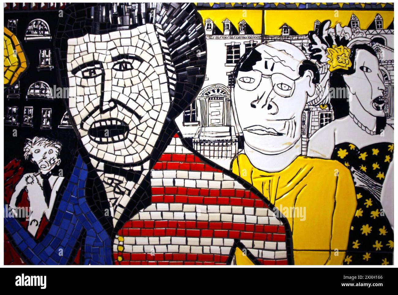 The Subway system in New York, with art installations. Artsy mural at ...