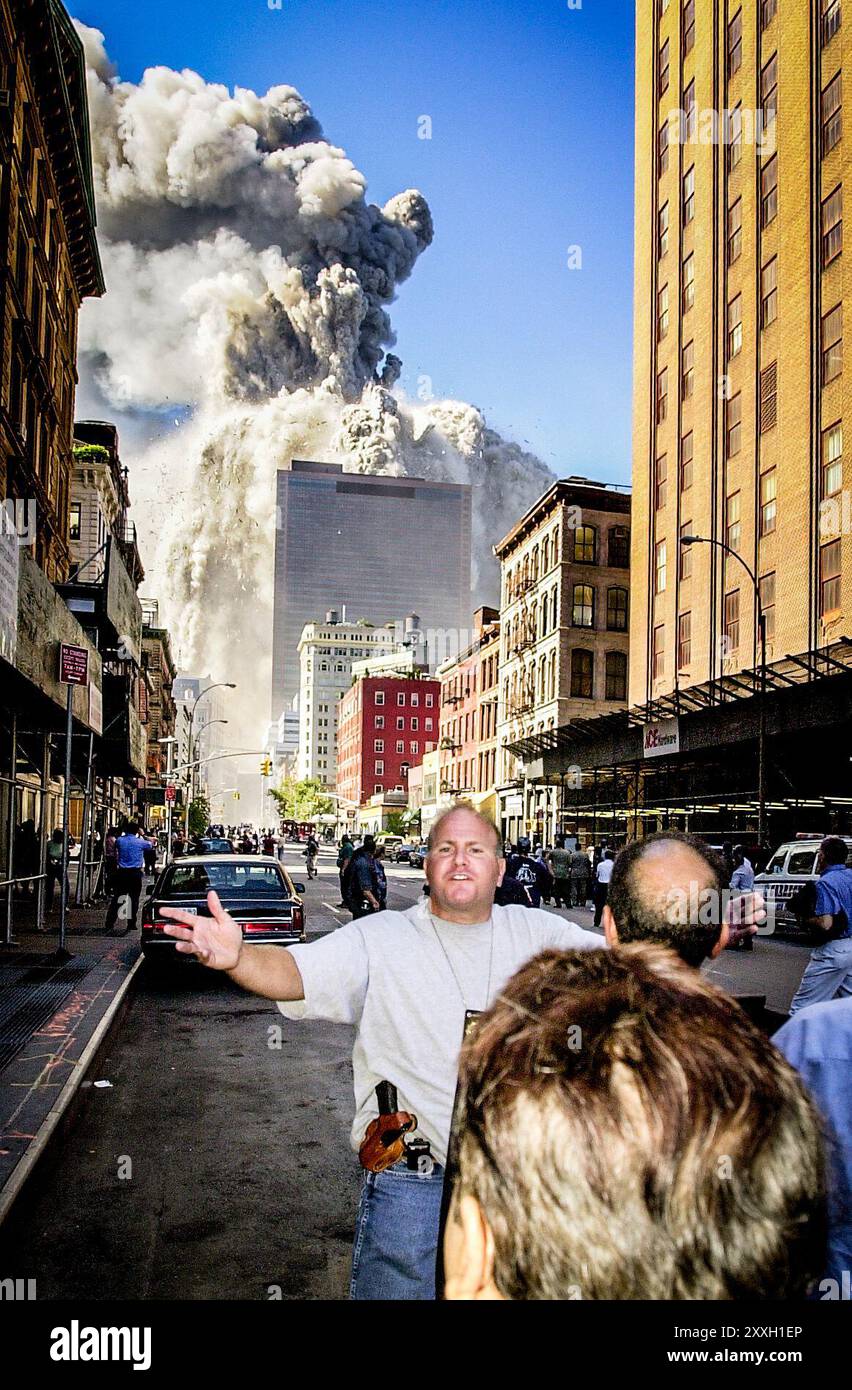 Two commercial jetplanes crashes into each of twin towers of the World ...
