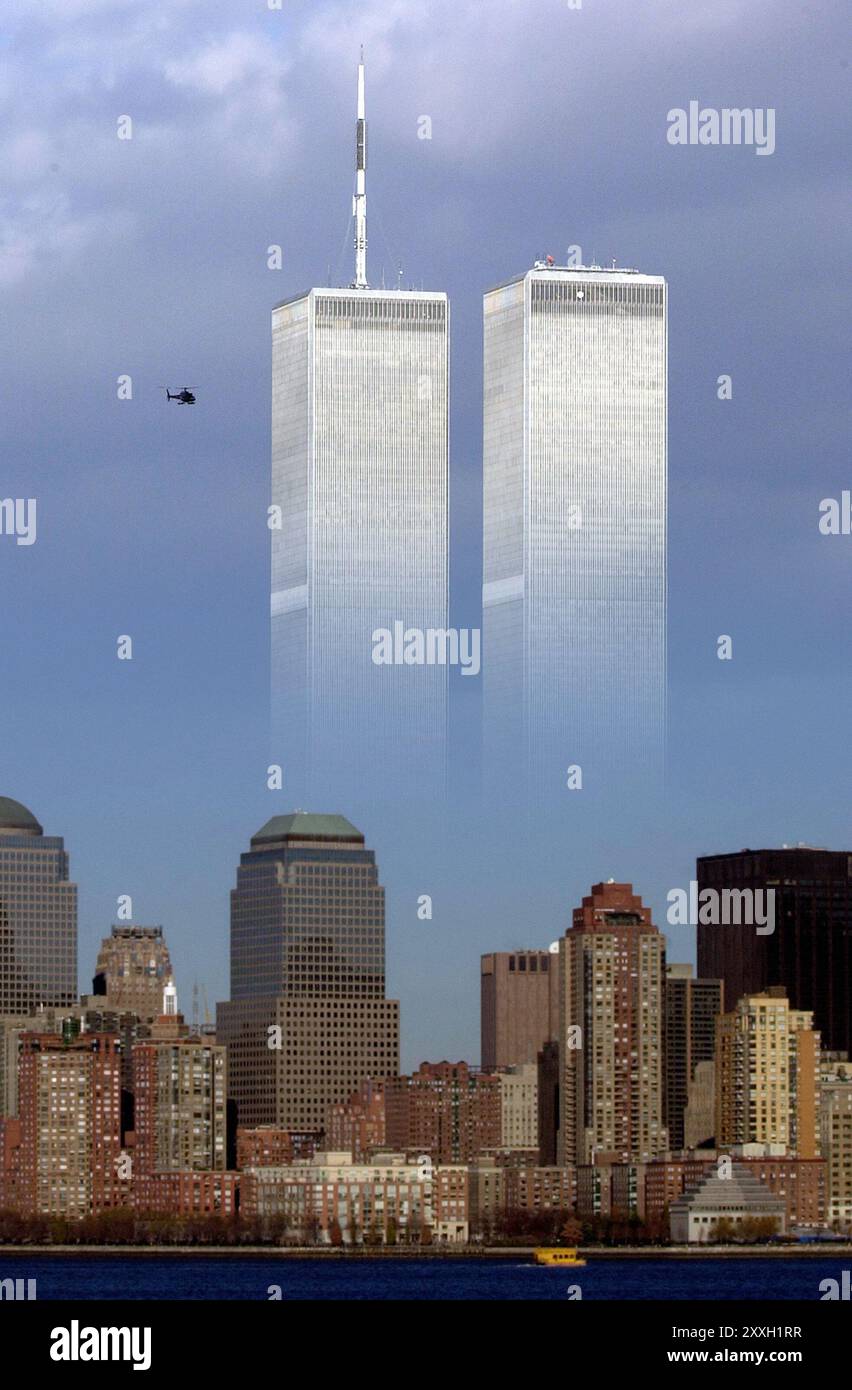 ILLUSTRATION - COMPOSITE of before/after the 911 attacks. The Twin ...