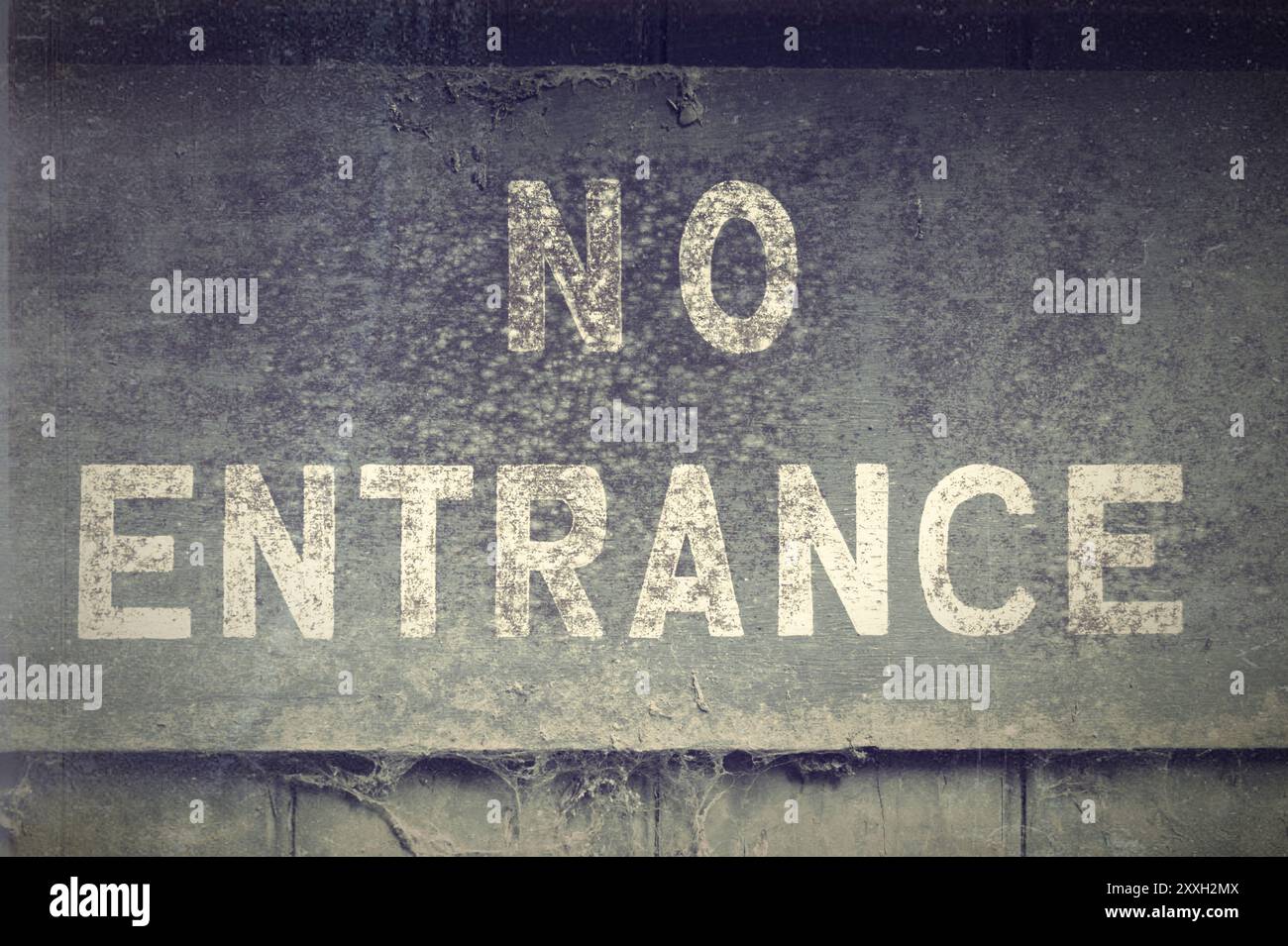 Old inscription NO ENTRANCE Stock Photo - Alamy