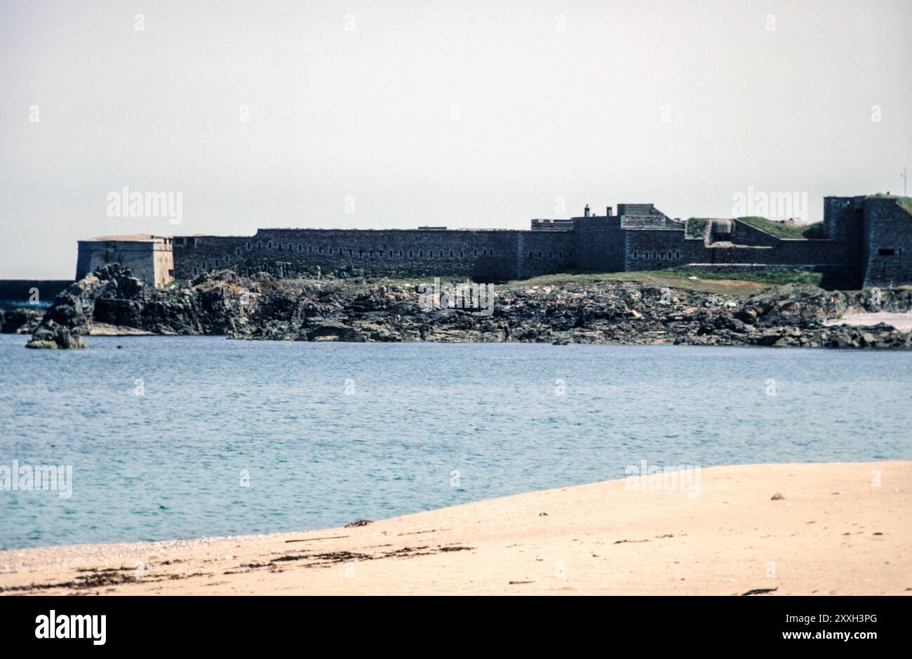 A fort monument guarding the shoreline, 1980s Stock Photo - Alamy